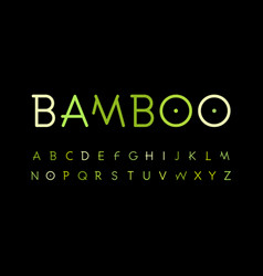 Bamboo font Royalty Free Vector Image - VectorStock