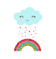 Rainbow icon flat spectrum Royalty Free Vector Image