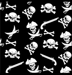 Jolly roger seamless pattern Royalty Free Vector Image