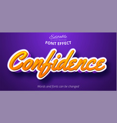 Cool text editable font effect Royalty Free Vector Image