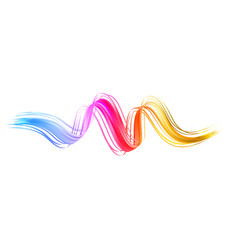 Colorful flow poster transparent brushstroke wave Vector Image