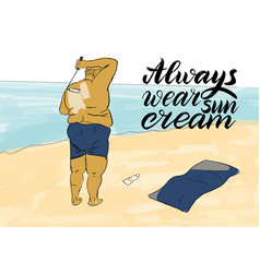 Fat Man Sunbathing Vector Images (23)