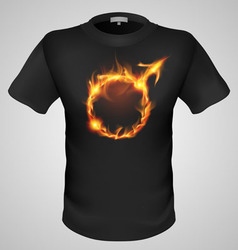 T shirts Black Fire Print man 19 Royalty Free Vector Image