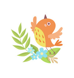 Cute colorful little nesting birds set symbols of Vector Image