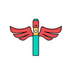 Angel wing vape vaporizer electric cigarette Vector Image