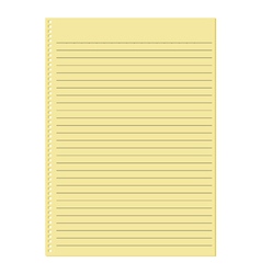 Yellow lined paper Royalty Free Vector Image - VectorStock