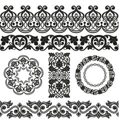 Plate with floral cotton pattern Royalty Free Vector Image
