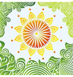 Sun nature pattern background Royalty Free Vector Image