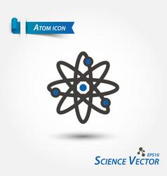 Cute cartoon molecule and atom icon set atomic Vector Image
