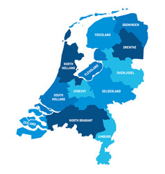 Netherlands - map provinces Royalty Free Vector Image