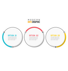 Circle informative infographic design 3 options Vector Image