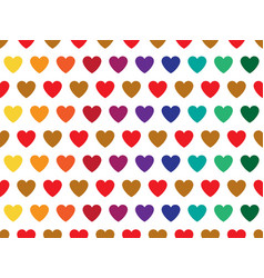 Seamless pattern with rainbow hearts Royalty Free Vector