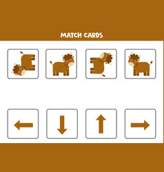 Left right up or down spatial orientation Vector Image