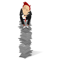 Too much documents Royalty Free Vector Image - VectorStock