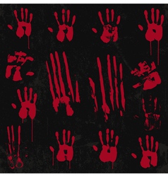 Bloody handprint Royalty Free Vector Image - VectorStock