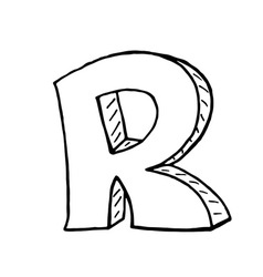 Doodle Letter R Vector Images (96)