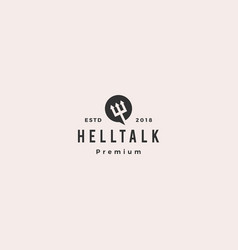 Hell fire pitchfork logo icon download Royalty Free Vector