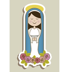 Religious from virgin mary mother jesus christ Vector Image