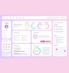 Dashboard admin panel design Royalty Free Vector Image