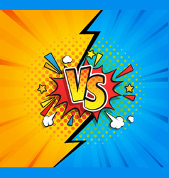 Vs cartoon background versus letters comic book Vector Image