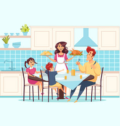 Helping at home Royalty Free Vector Image - VectorStock