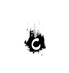 Alphabet letter c grey white logo icon design Vector Image