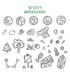 Orienteering map signs Royalty Free Vector Image