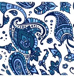 Seamless pattern with hand drawn paisley Vector Image