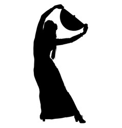 Flamenco dancer with a fan Royalty Free Vector Image