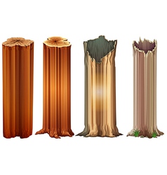Different tree stumps Royalty Free Vector Image