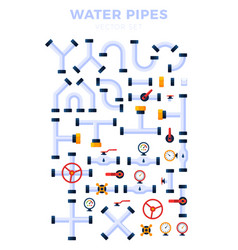 Pipes icons isolated Royalty Free Vector Image