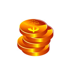 Money stack logo design template Royalty Free Vector Image