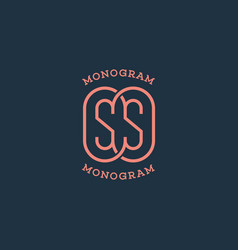 Ss monogram logo Royalty Free Vector Image - VectorStock