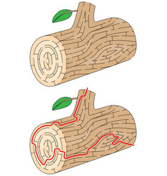Log maze Royalty Free Vector Image - VectorStock