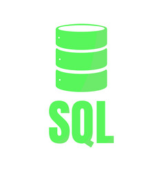 Sql database icon logo design ui or ux app Vector Image