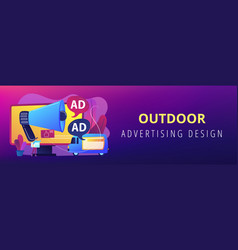 Motion graphic design concept banner header Vector Image
