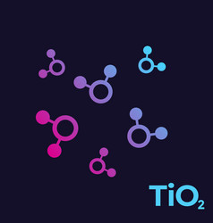 Titanium dioxide molecule icon Royalty Free Vector Image