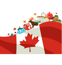 Canada background design Royalty Free Vector Image