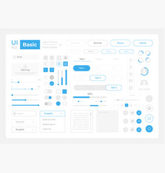Control panel ui elements kit Royalty Free Vector Image