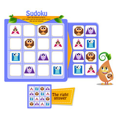 Educational sudoku shapes Royalty Free Vector Image