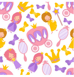 Creative hummingbird princess cartoon in modern Vector Image