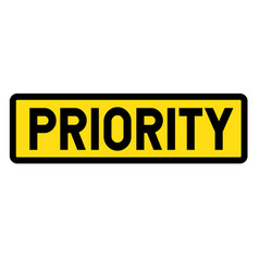 Priority sign Royalty Free Vector Image - VectorStock