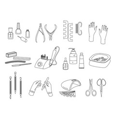 Cutting nail tool icon outline style Royalty Free Vector