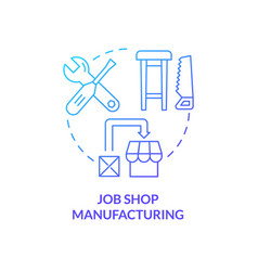 Discrete manufacturing blue gradient concept icon Vector Image