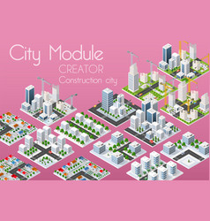 City module creator Royalty Free Vector Image - VectorStock