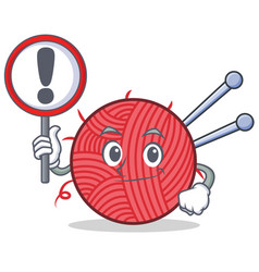 Surprised knitting character cartoon style Vector Image