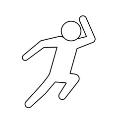 Pictograph man silhouette running concept Vector Image