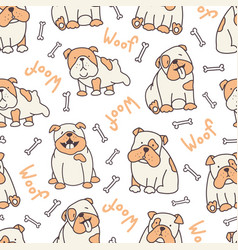 Dogs pattern Royalty Free Vector Image - VectorStock