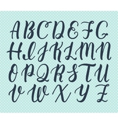 Handwritten latin calligraphy brush script Vector Image