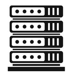 Ai server rack icon simple style Royalty Free Vector Image
